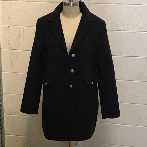 Boston Proper | Jackets & Coats | Boston Proper Black Blazer With Gold ...